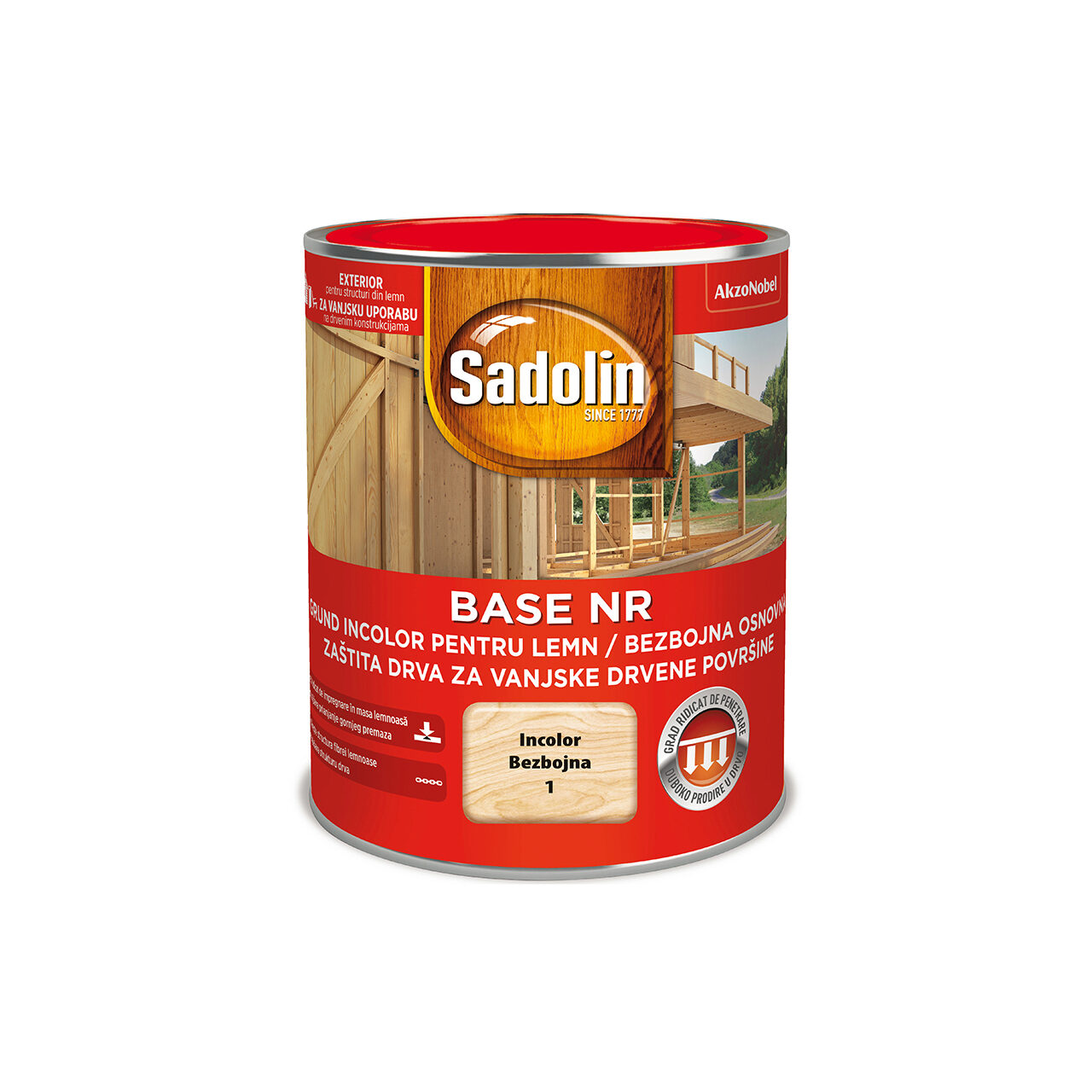Grund incolor pentru protectie lemn, Sadolin Base NR, 0.75L - Bilden
